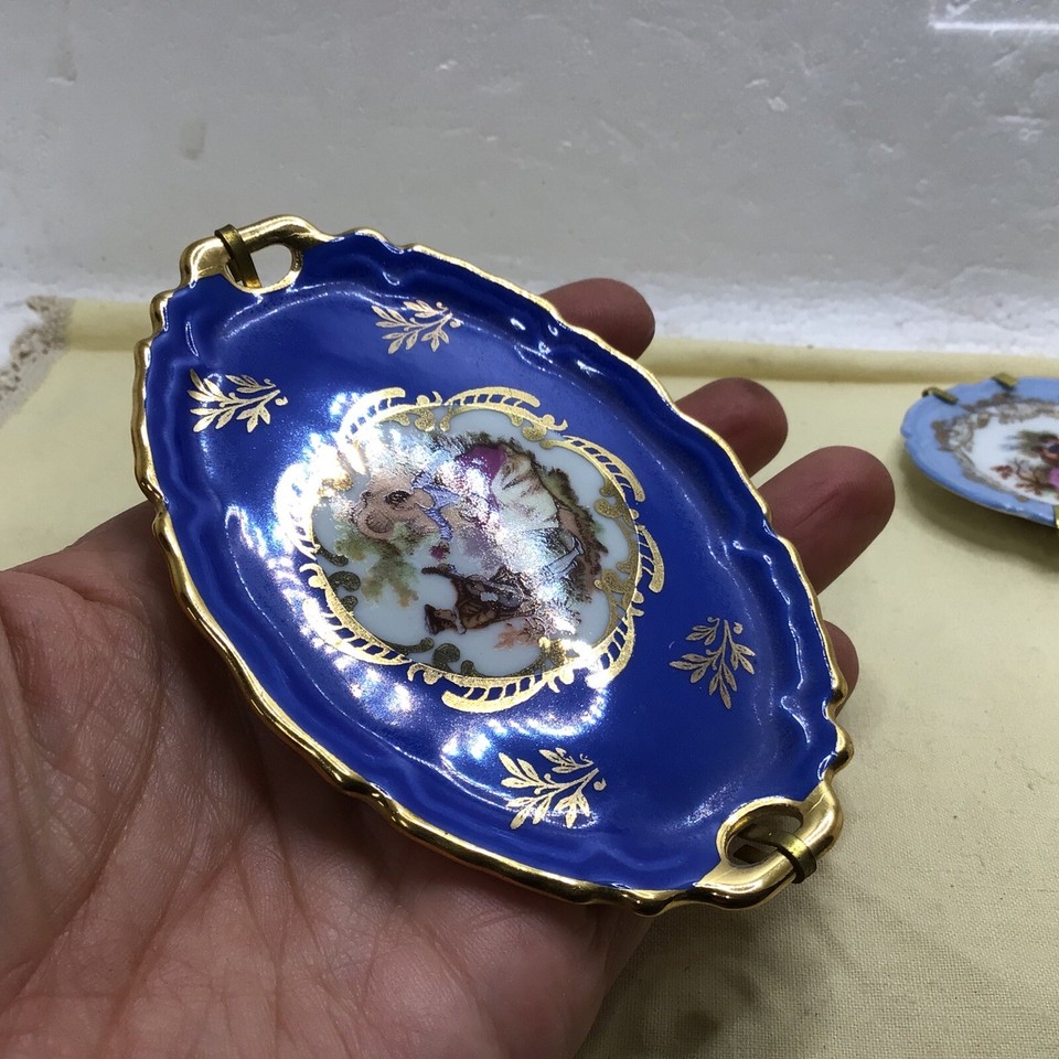Vintage Limoges Blue Plate & Oval Plate Made in France Ex cond | eBay ...