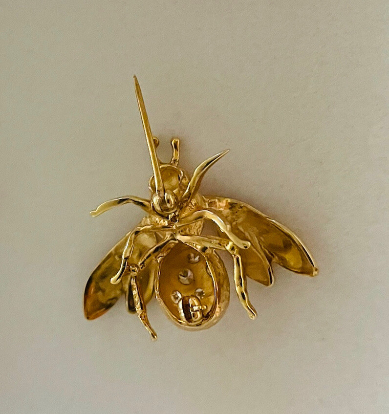 14kt yellow gold extra large bee brooch 🔥🎁 | eBay