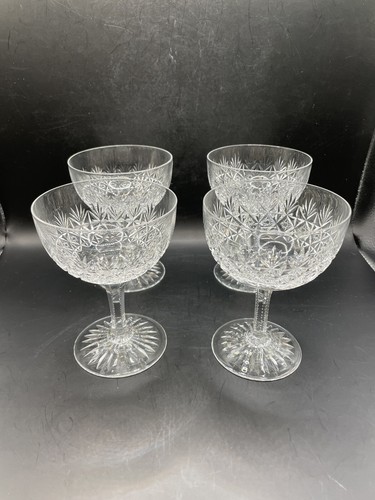 4 Webb Wellington Cut Crystal Glasses, Coupe Champagne Or Cocktail | eBay