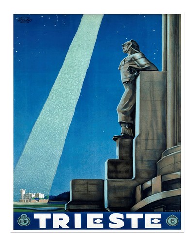 Vintage Trieste Travel Poster Wall Art - Architectural Design | eBay