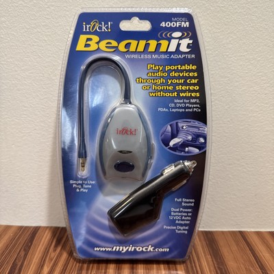 New! iRock! Beamit Wireless Music Adapter, 400FM, FM Transmitter, Car ...