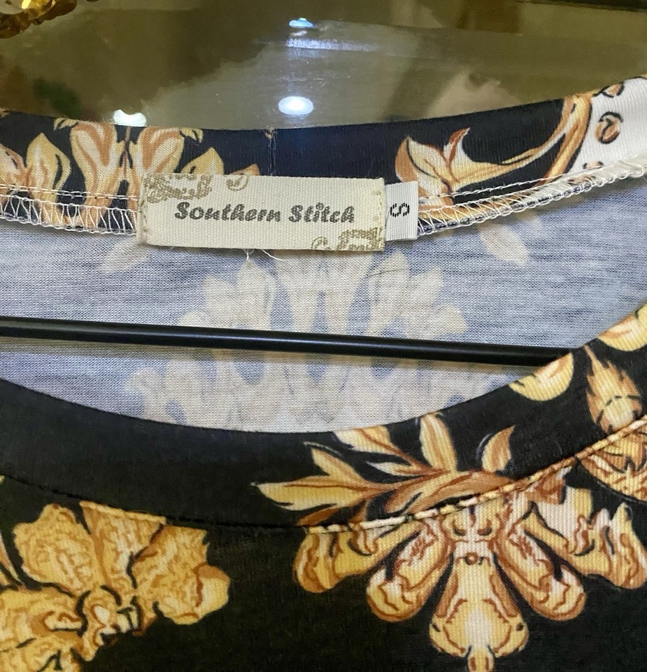 Gold sequin sleeve baroque/leopard top, Size Small | eBay