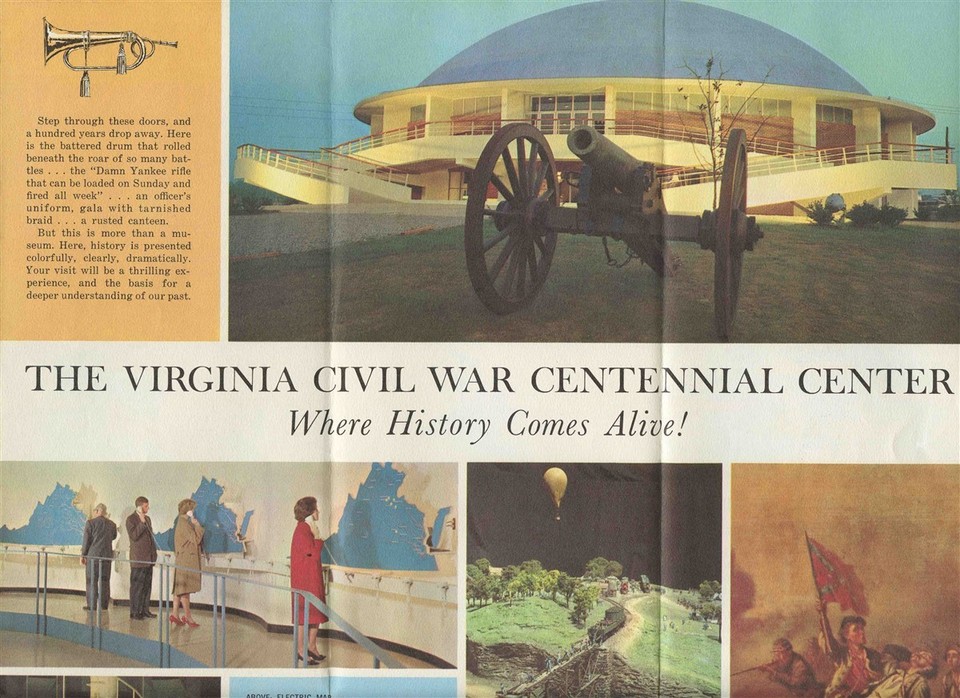 Virginia Civil War Centennial Center Brochure Richmond Virginia 1960's ...
