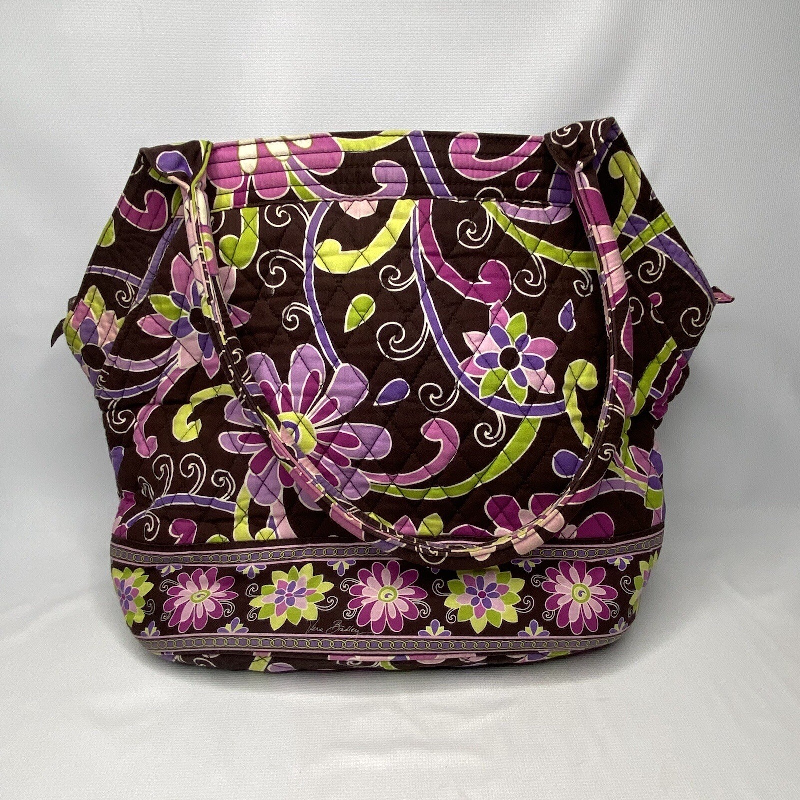 Vera Bradley Purple Punch Medium Purse Shoulder Bag Retired Pattern | eBay