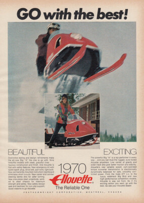 Go with the best! Beautiful Exciting Alouette snowmobile magazine ad ...