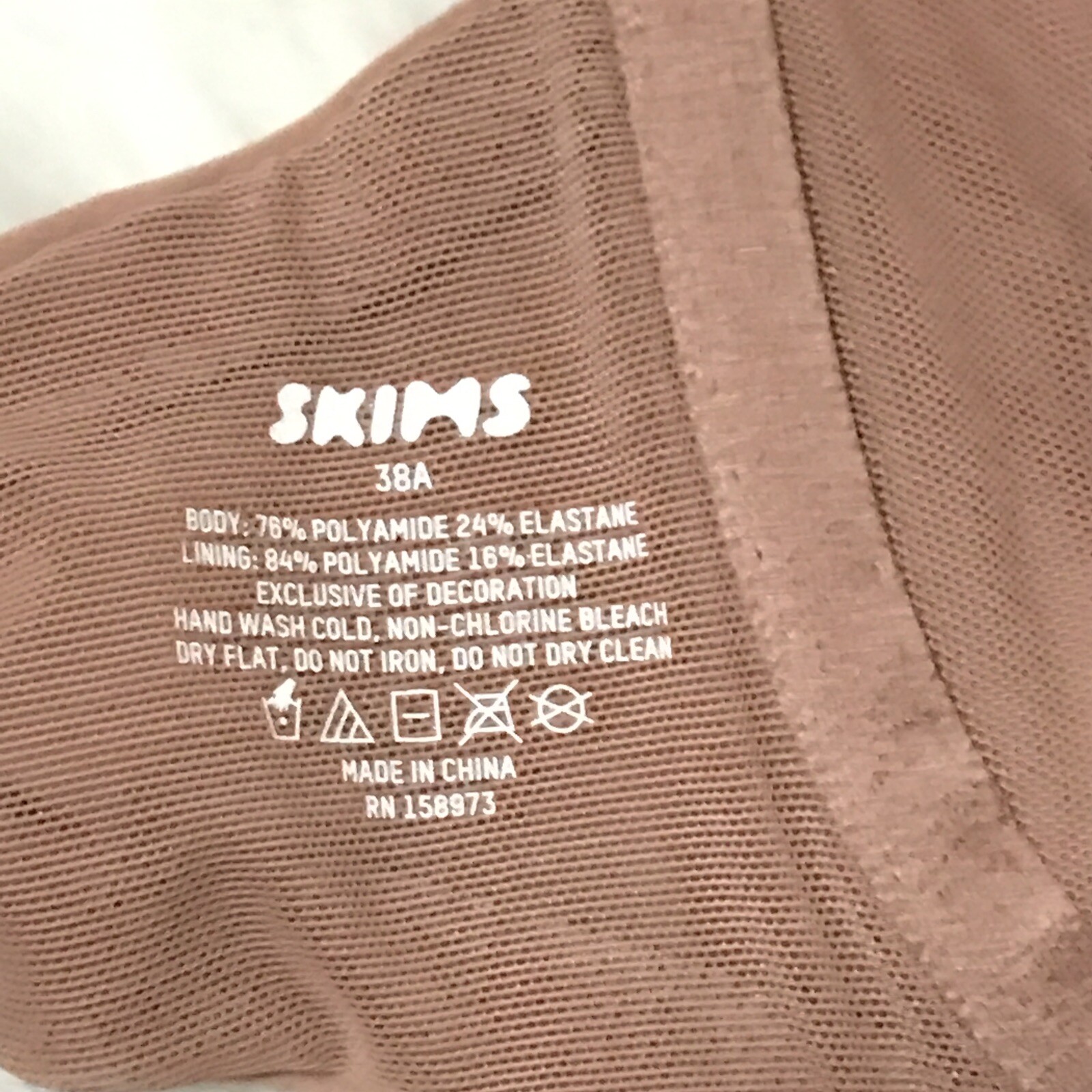 SKIMS FITS EVERYBODY UNDERWIRE UNLINED BRA NEW $44 SIZE 38A ROSE CLAY | eBay