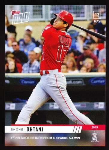 Shohei Ohtani Angels 1st HR in Return from IL Beats Twins 2019 Topps ...