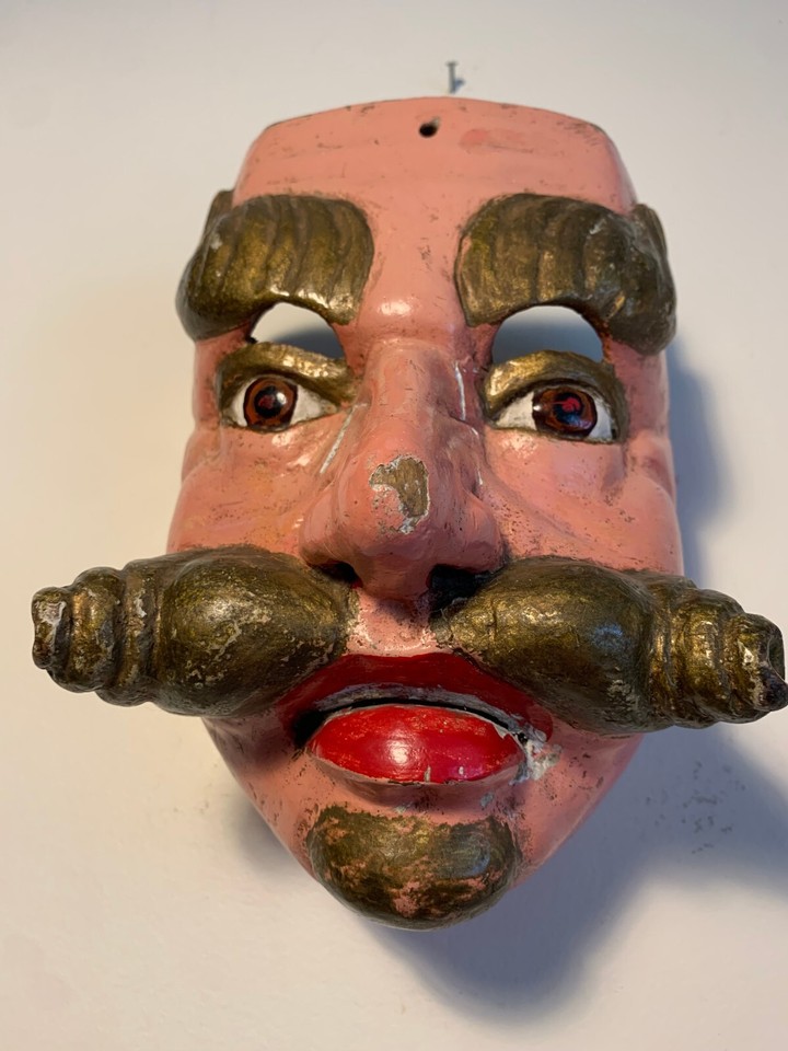 Antique Ethnographic Danced Guatemalan Wood Cristiano Mask PATINA Wall ...