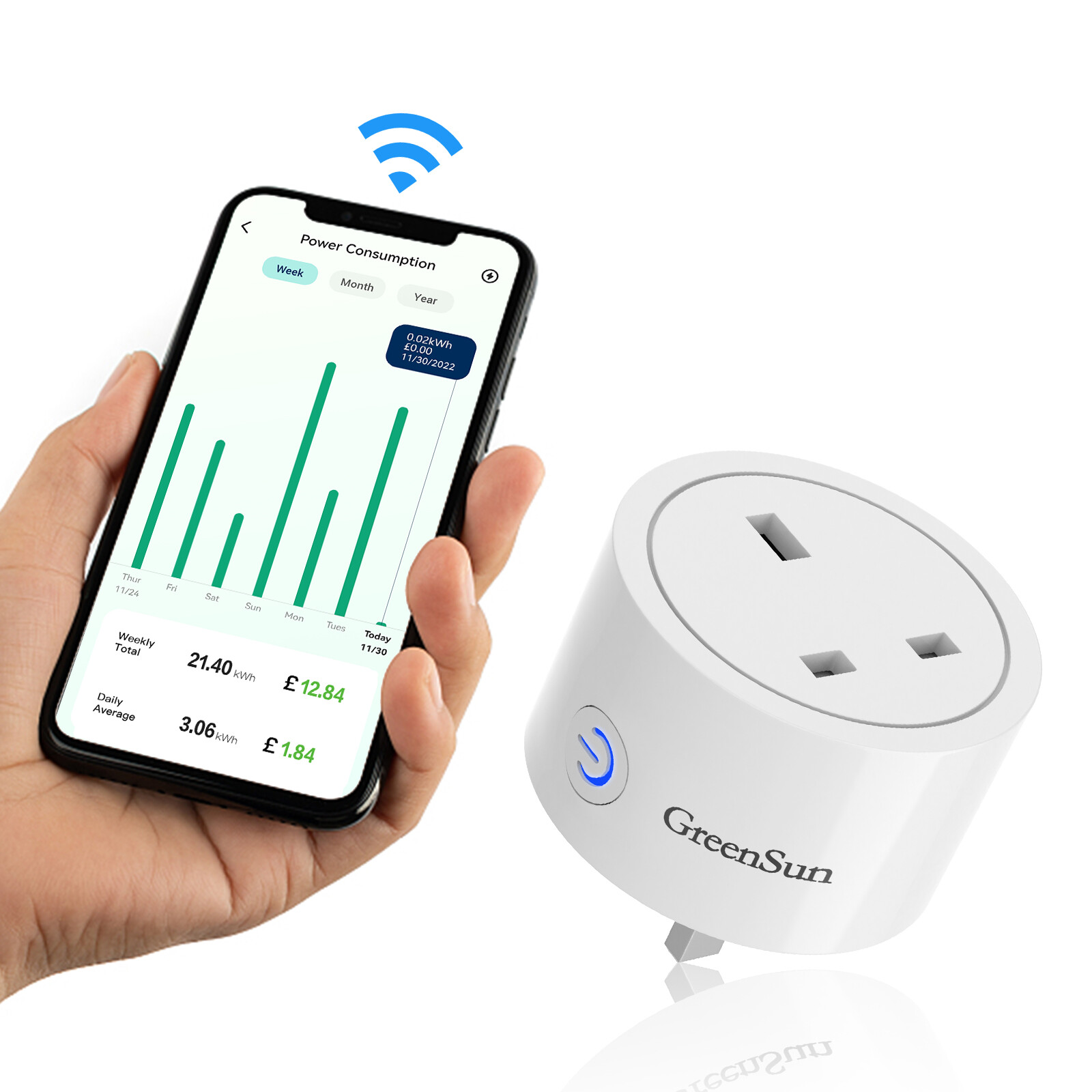 1/2/3/4 Pack Wifi Smart Life Plug 16A WiFi Socket Plug works with ...