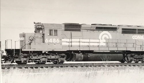 Conrail Railroad CR #6486 SD40-2 Electromotive Train B&W Photo West Chicago IL | eBay