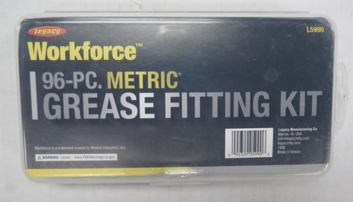 LEGACY WORKFORCE 96-PC METRIC GREASE FITTING KIT- L5990 | eBay