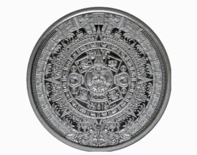 Pure Silver .999 Fine Bullion - Mexico Aztec Calendar Mayan Coin - 1/4 ...