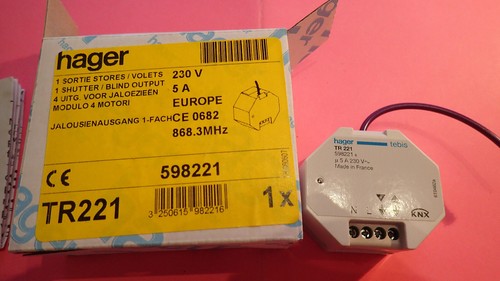 HAGER TR221 - Module 1 sortie Volet Roulant RF à encastrer KNX Radio ...