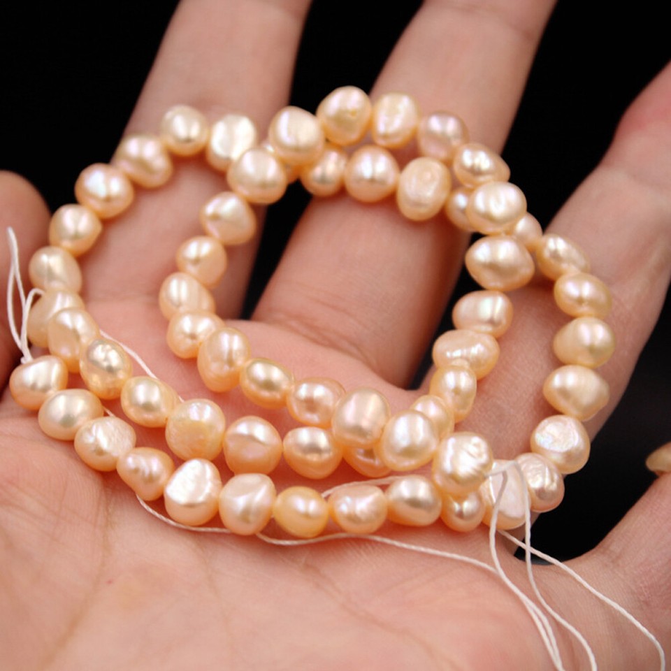 Wholesale Natural Freshwater Pearl Gems White Loose Beads for Making 1 ...