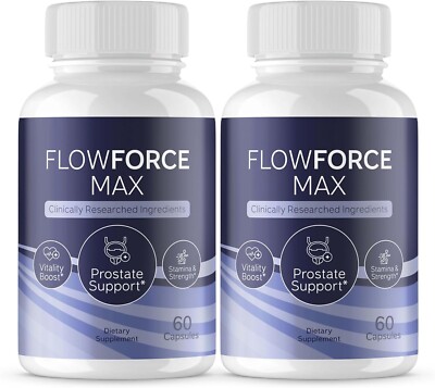 (2 Pack) Flow Force Max - Vegan, Male Vitality Supplement Pills - 120 ...