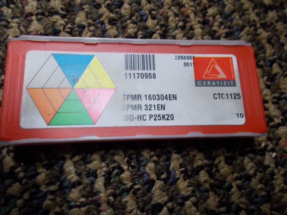 8 CERATIZIT CARBIDE INSERTS TPMR 160304EN TPMR 321EN ISO-HC P25K20 | eBay