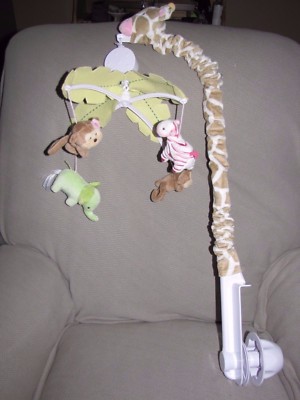 Carters Jungle Jill Collection Musical Mobile Giraffe Monkey Elephant ...