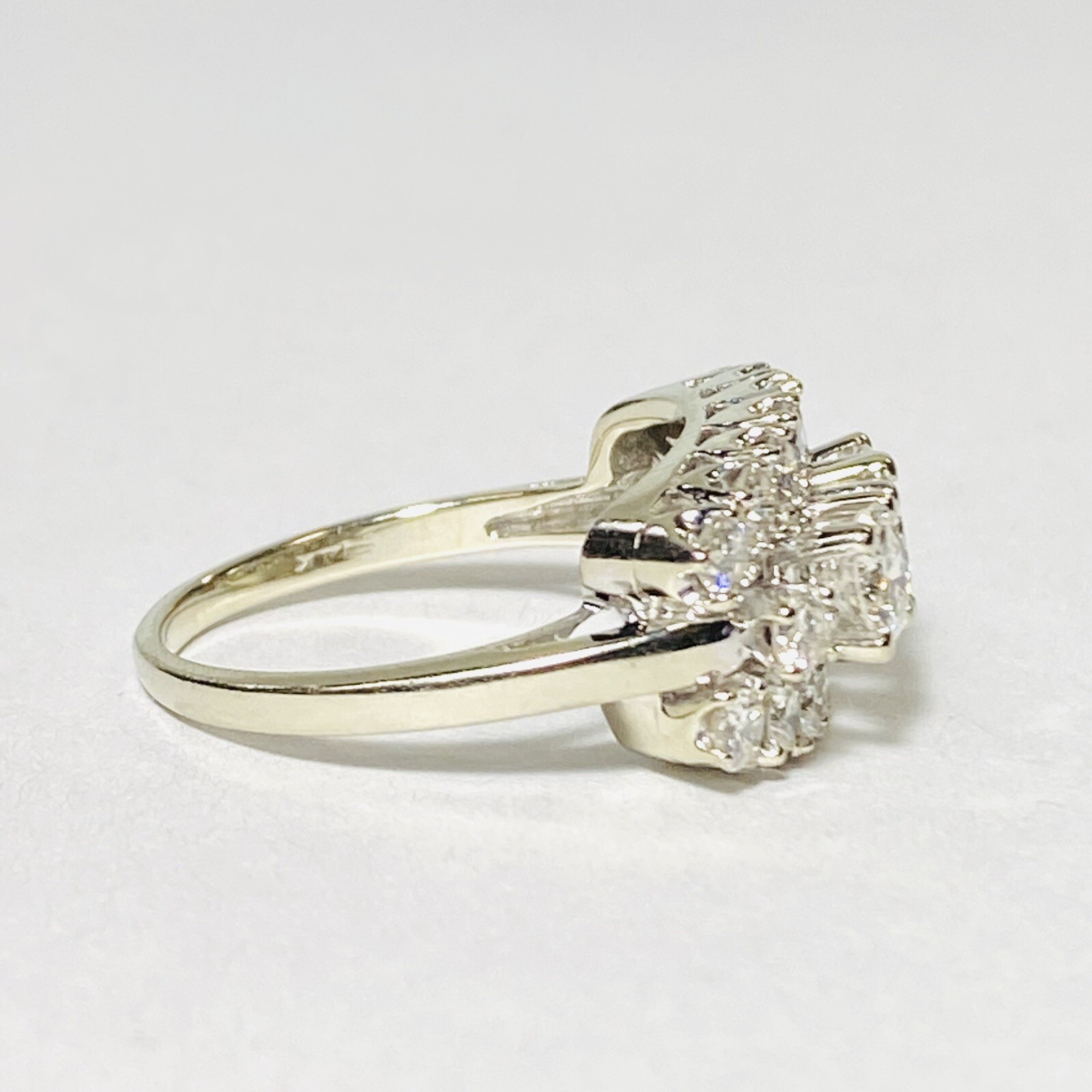 GG Certified 14K White Gold 2.64ctw Diamond Size 8.5 Ring 5.4g Value ...