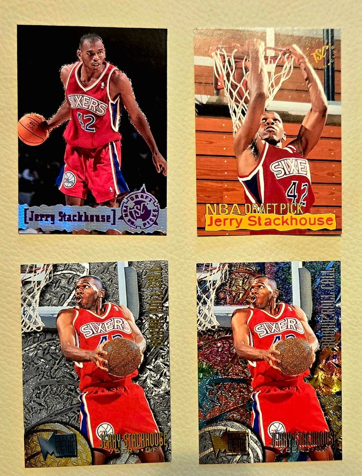 Jerry Stackhouse Lot of 9 Rookie Cards + Insert in Amazing NM-MINT ...