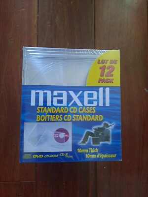 Maxell Standard CD Cases 10mm Thick 12 Pack Sealed 25215190094 | eBay