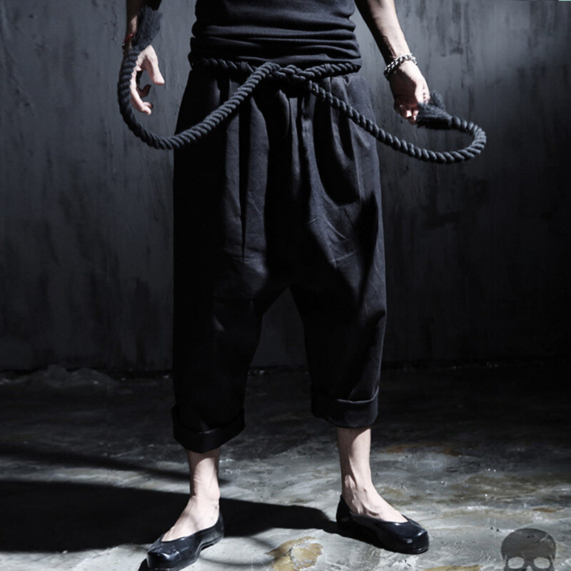 Hakama Pants Black Japanese Style Samurai Trousers Etsy Hakama