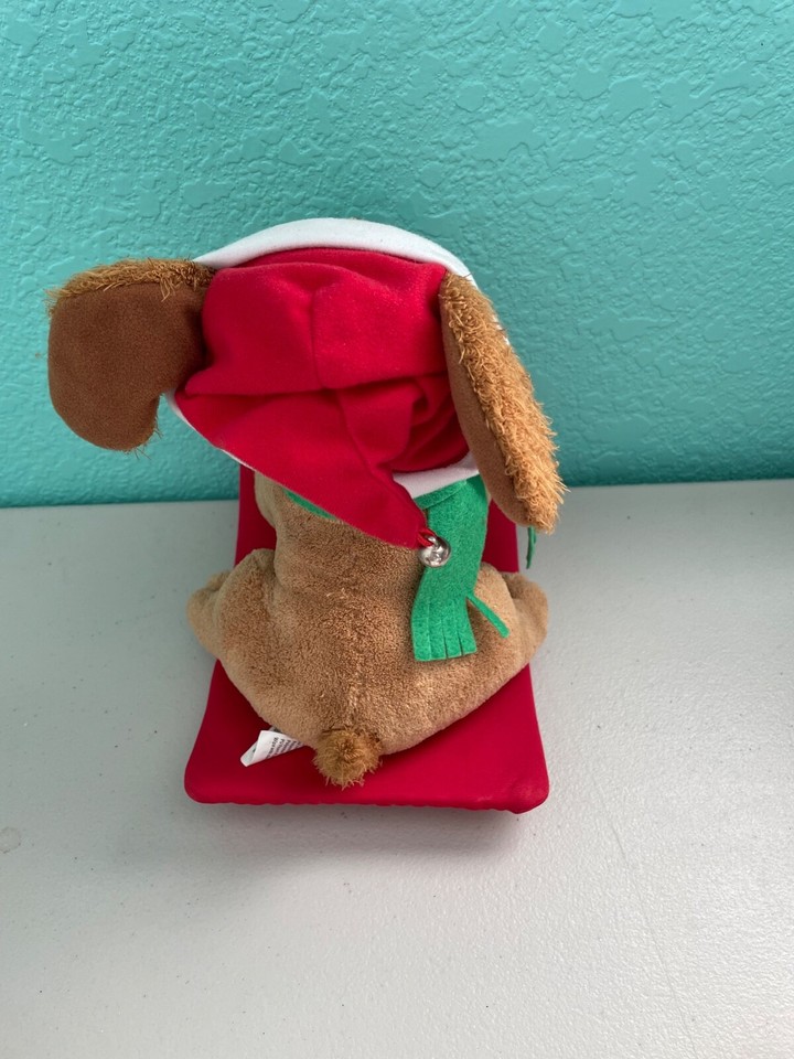 Hallmark Rockin Rover Animated Christmas Plush Dog Sled Rocks Barks ...