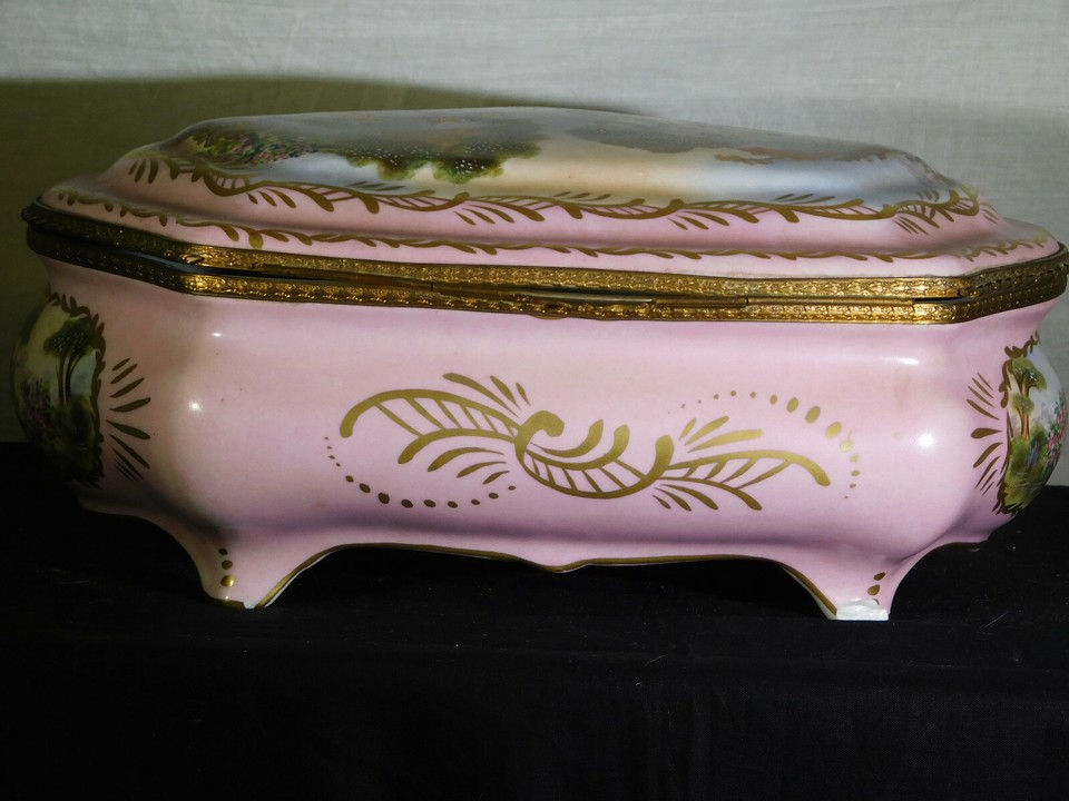 Sevres c1700 Large Decorative Hand Painted By J.Vaneu Jewelry Box | eBay