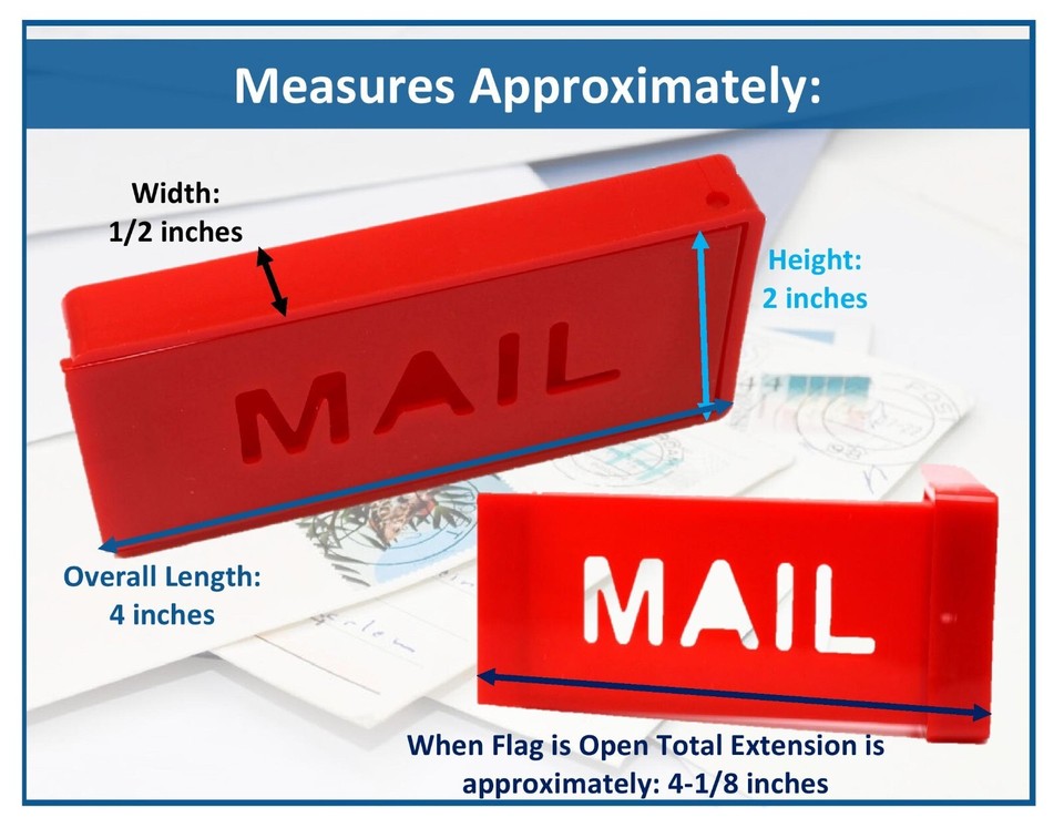 Red Front Mounted Mailbox Flag for Brick Stone Mailboxes Mail Alert ...