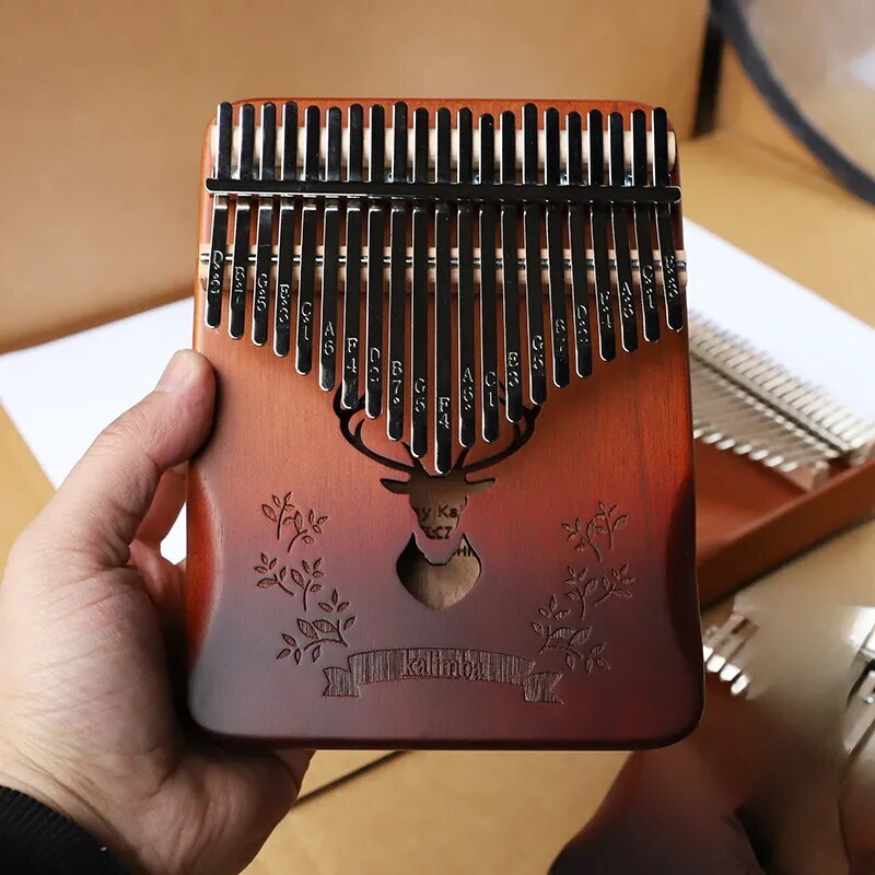 Mini kalimba 21 Key Kalimba Nail Extension Music Synthesizer Wooden ...