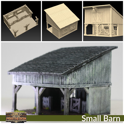 Small Barn - 1:48 scale 32mm 28mm HO 1:87 sized building by World of ...