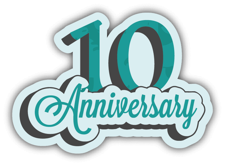 Anniversary 10 Years Car Bumper Sticker Decal | eBay