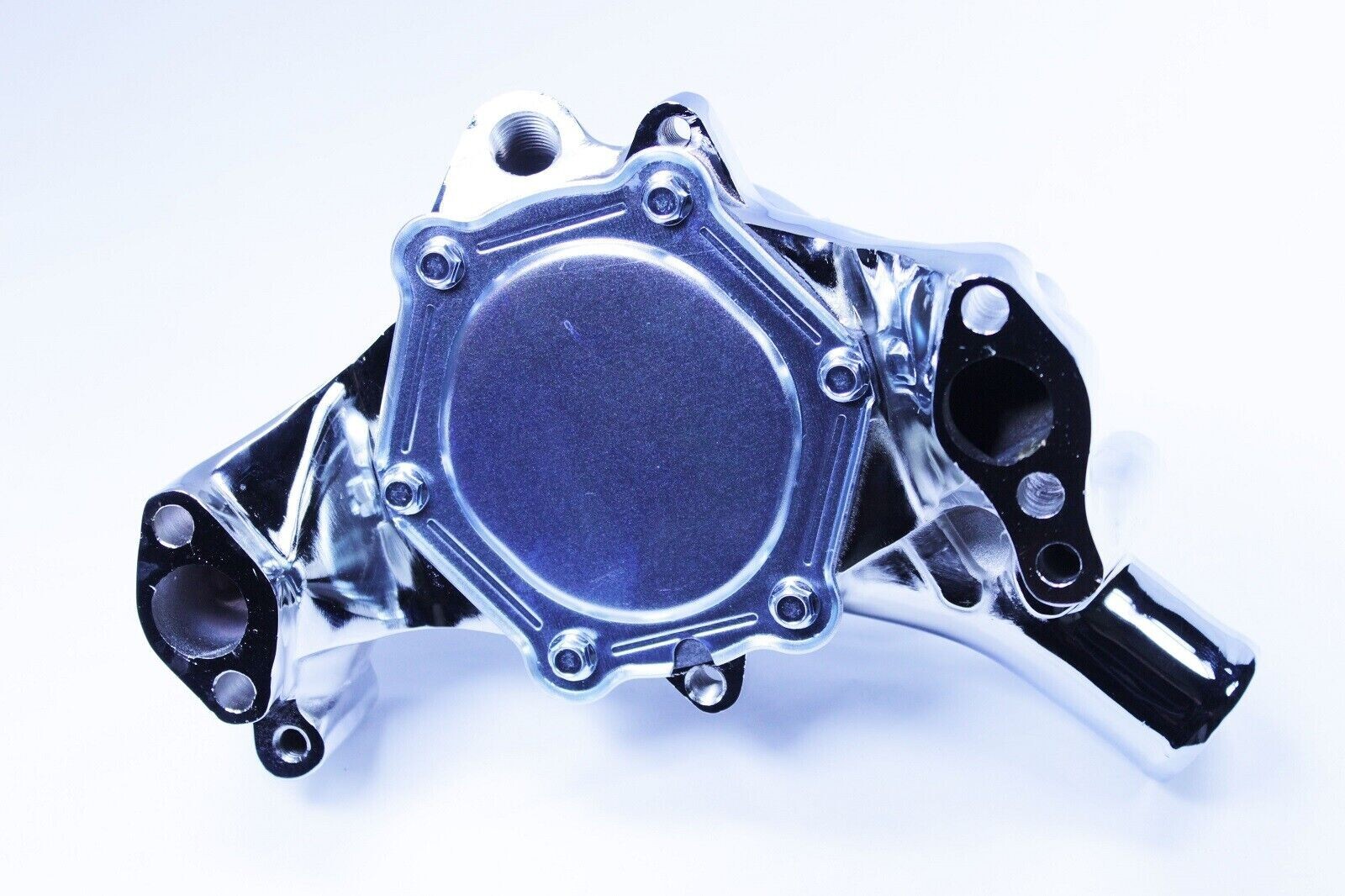 Small Block Chevy Chrome Long Water Pump & Power Steering Pump ...