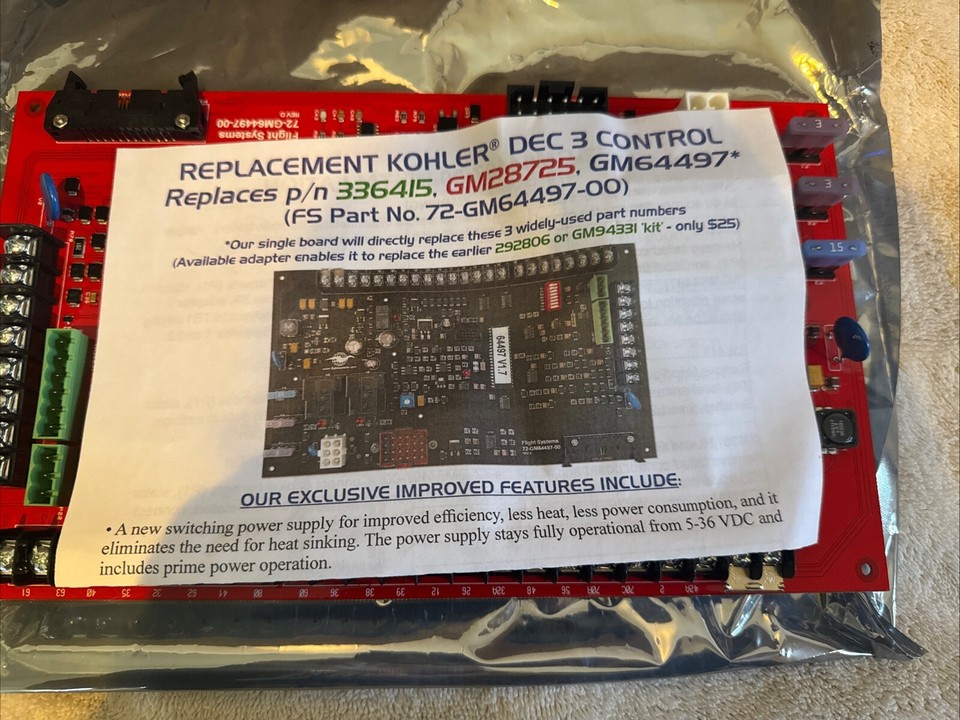 72-GM64497-00 Aftermarket Kohler Dec 3 Control Replaces 336415,GM28725 ...