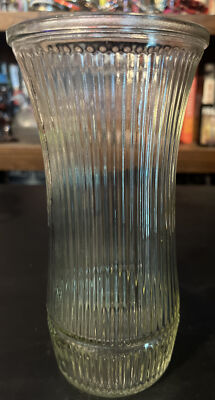 Vintage Signed Hoosier Ribbed Clear Glass Bouquet Vase 4088-B 8.5" Tall ...