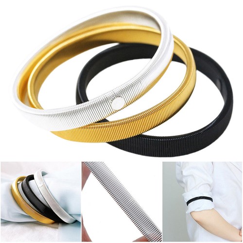 Men Women Shirt Sleeve Holders Arm Band Ring Hoop Cuff Hold Ups Elastic ...