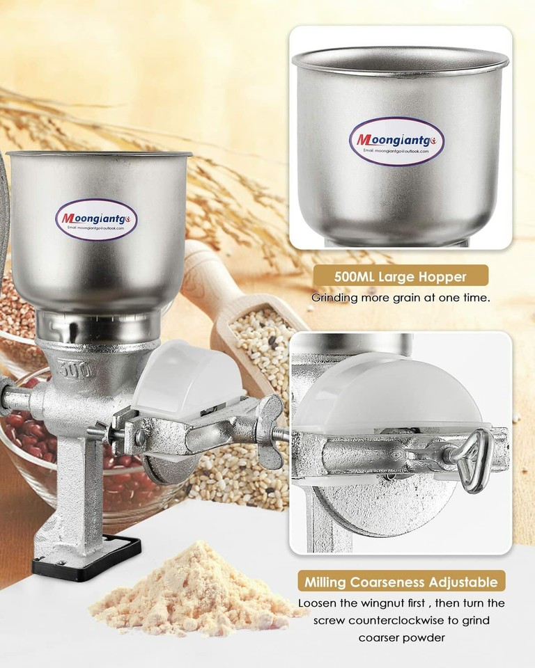 Hand Grinder with Large Hopper for Corn Barley Wheat Berries Coffee ...