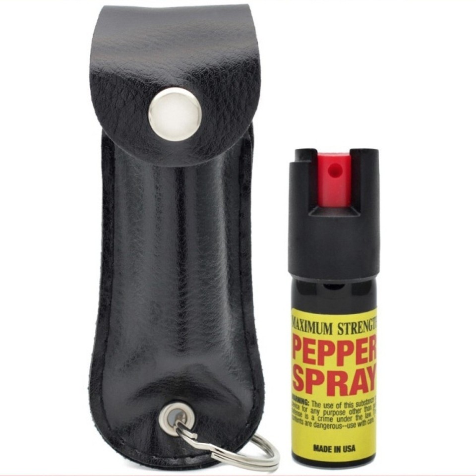 Self Defense Stun Gun Rechargeable Flashlight + Pepper Spray Combo Set ...