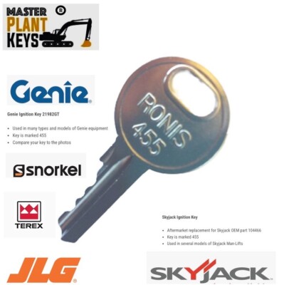 Skyjack Snorkel Terex Genie JLG Boom & Scissor Ignition key for ...
