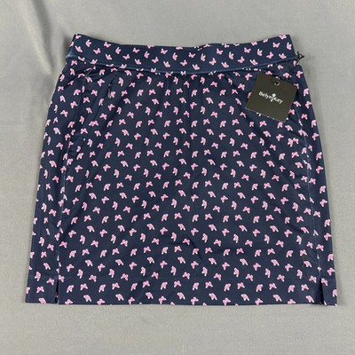 NWT BELYN KEY Navy Melon Hot Pink Butterfly Essential Jersey Knit GOLF ...