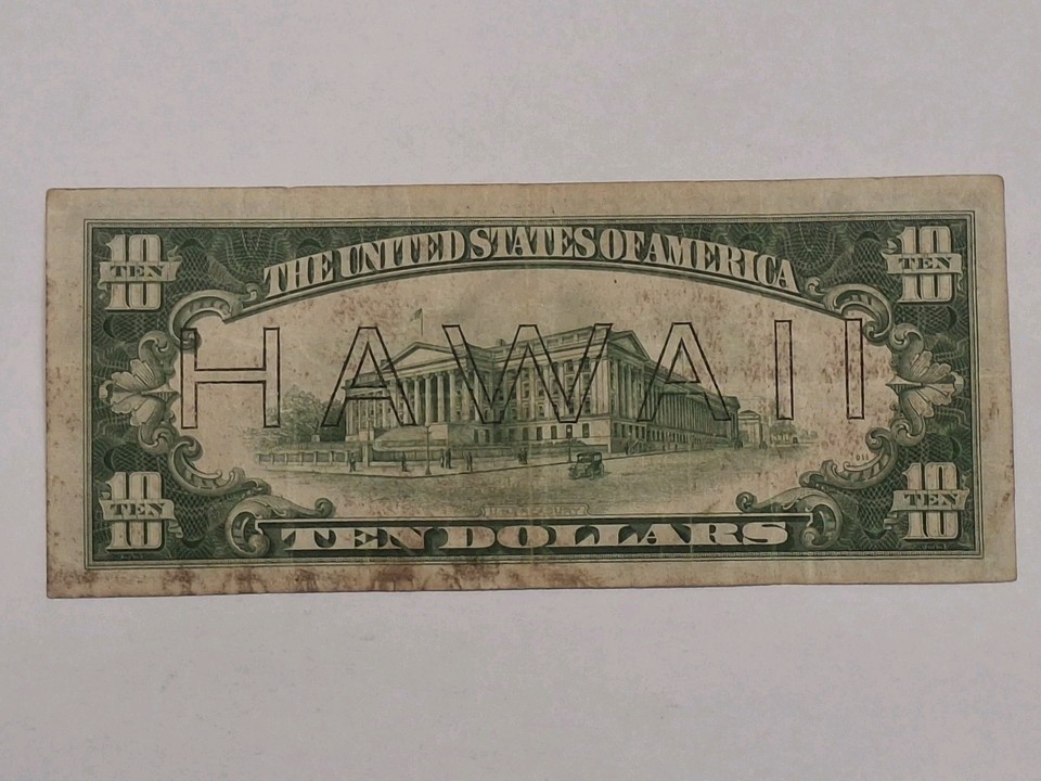 1934 A $10 Hawaii Overprint Emergency WWII Issue Note | eBay
