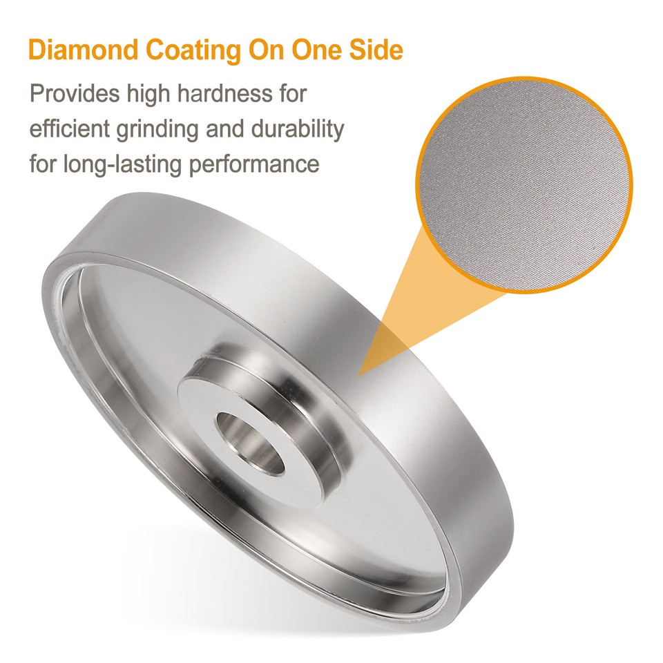 Diamond Lapidary Wheel 6 Inch x 1 Inch Arbor Hole 1200 Grit Grinding ...