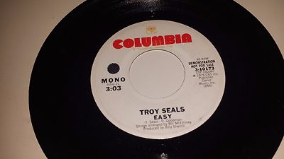 TROY SEALS Easy COLUMBIA 10173 PROMO 45 VINYL 7" RECORD | eBay