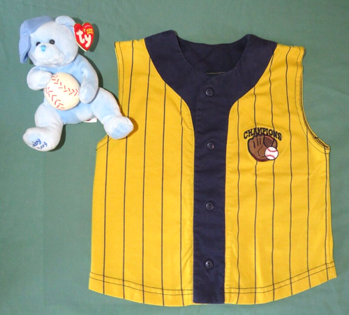 ty Beanie Baby Boy & Boys Yellow & Blue Baseball Shirt, Sz 3T, by ...