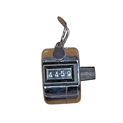 4 Digit Tally Counter Hand Clicker - Chrome with Reset Knob | eBay