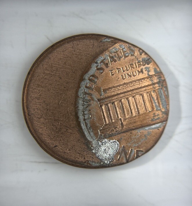 Off Center Penny Misprint Error Strike No Date Lincoln Cent Coin US ...