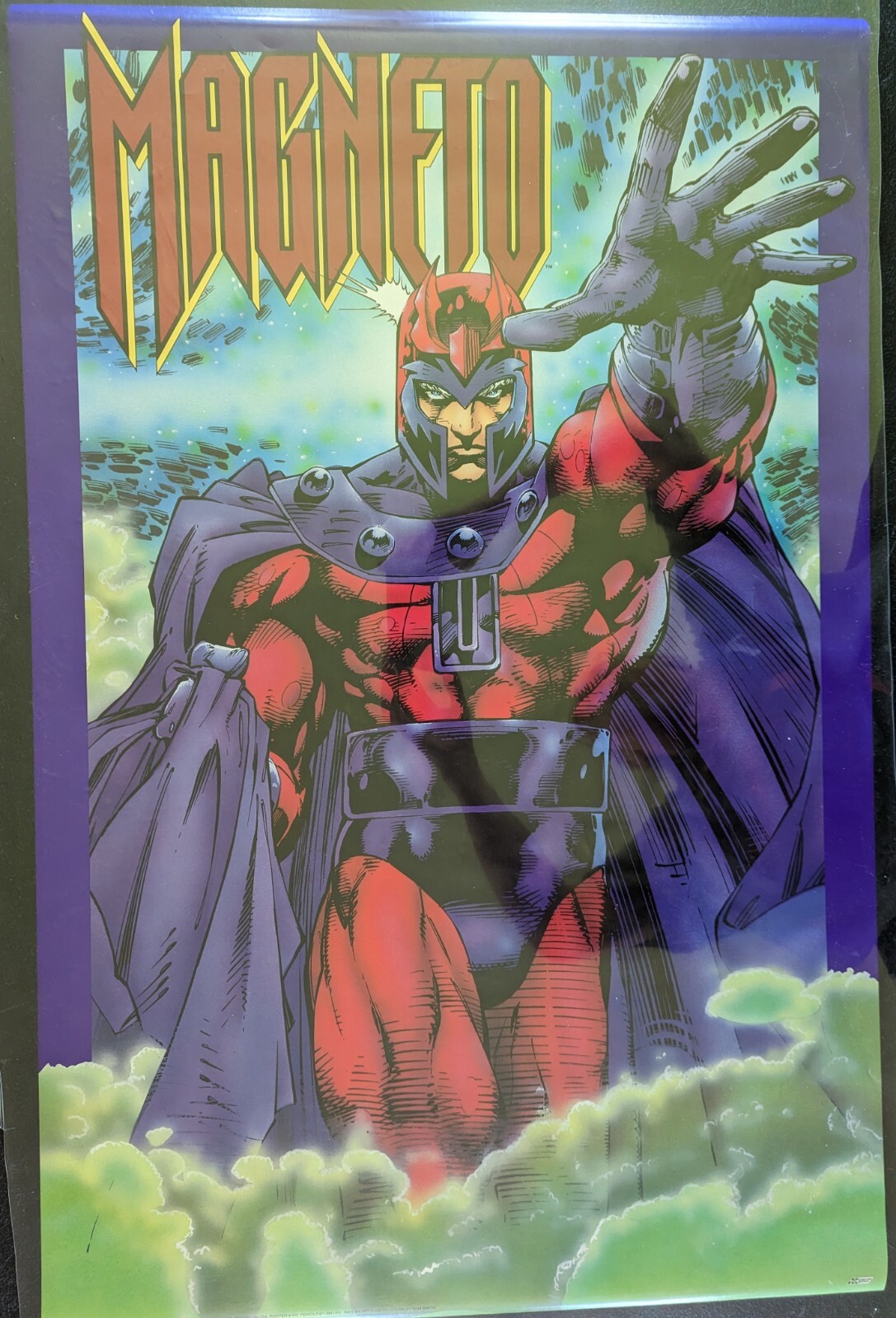 Vintage Magneto Poster #144 Unused Jim Lee Art 1993 22x34 Marvel Comics ...