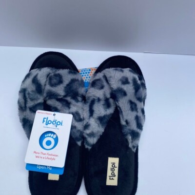 Floopi Women'sJulia Open Toe Memory Foam Crisscross Slipper. Size L (9 ...