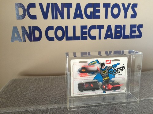 Rare 1976 Vintage Corgi #2601 Mettoy Batman Batmobile Batboat Batcopter ...