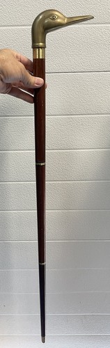 Brass Duck Goose Head Handle Cane Walking Stick Black 3 Piece 35" | eBay