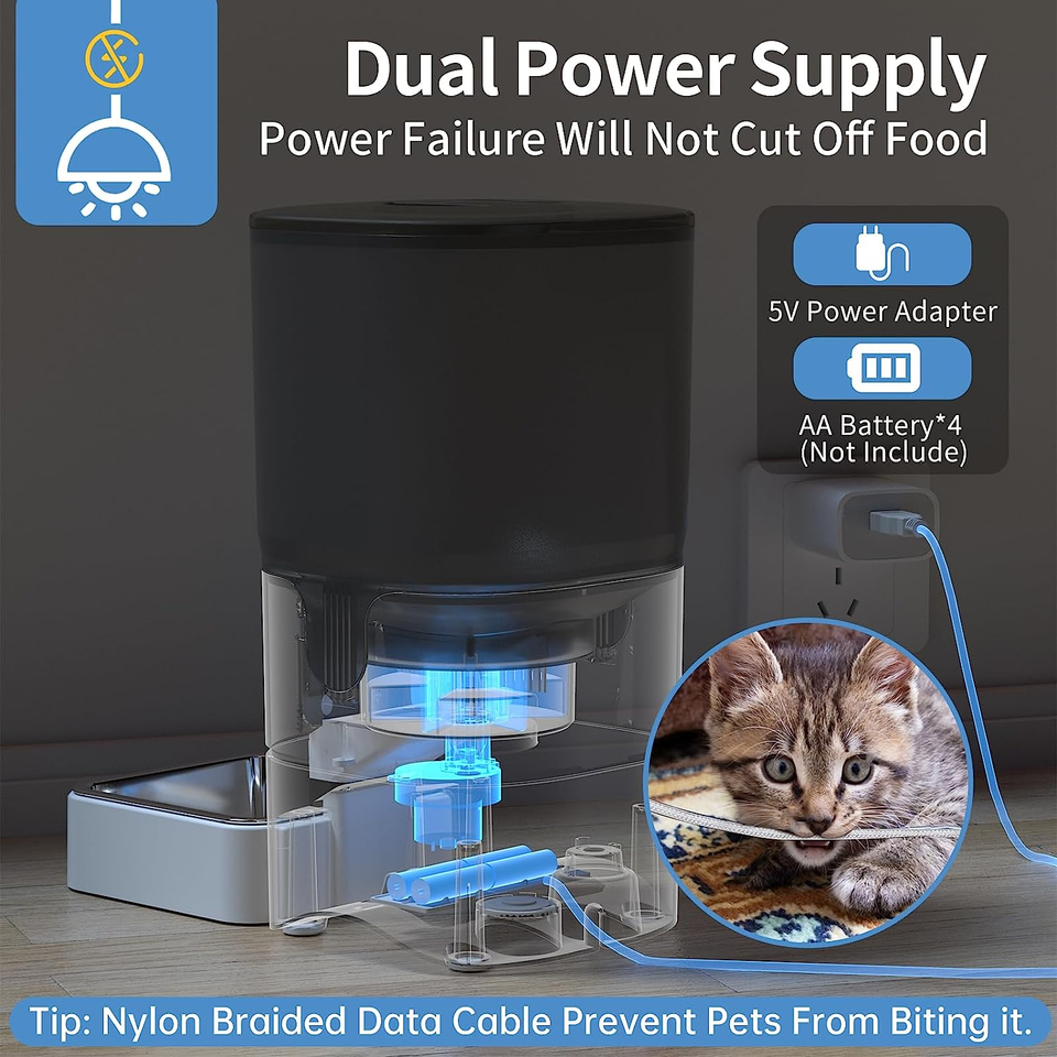 Smart Automatic Cat Feeders: Wifi Pet Feeder with APP Control for ...
